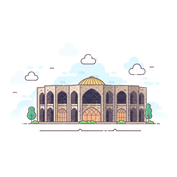 مجموعه وکتور عمارت ایل گلی تبریز فارس گرافیک